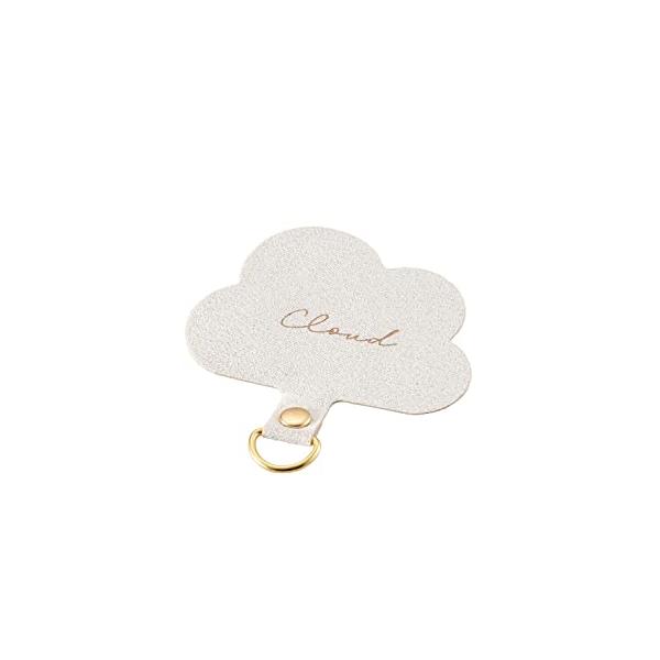 雲(ベージュ)/W58mm×D0.6mm×H65mm/P-STHD1DE02・Color:雲(ベージュ)・パッケージ個数:1・雲をモチーフにあしらい、クリアケースに映えるデザインのストラップホールシートです。・スマートフォンとケースの間に挟...