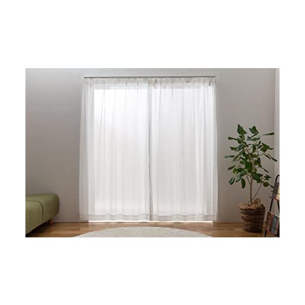 レースカーテン2枚ホワイト/丈103 cm x 幅100 cm (1枚組)/-・Color:ホワイトSize:丈103 cm x 幅100 cm (1枚組)Style:レースカーテン2枚・パッケージ個数:1・サイズ:幅100×103cm・素...