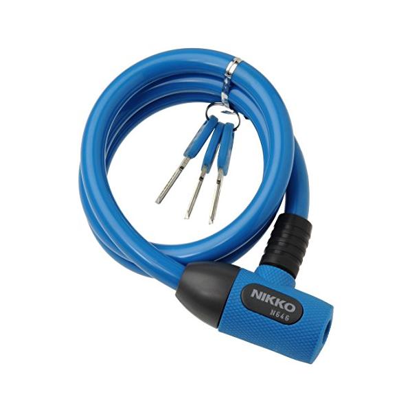 カギ式ブルー/φ12×900mm/N646W-900・パッケージ個数:1・タイプ:ワイヤー錠・付属:ディンプルキー3本付き・サイズ:φ12×900mm・原産国:中国・対象シーズン: 通年