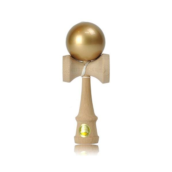 金/ワンサイズ/Ozora Premium Gold・パッケージ個数:1・製造メーカー／山形工房・サイズ／玉：直径6cm　全長：18cm　けんの長さ：16cm・素材／本体：自然木(国産ブナ材)　玉：自然木(国産サクラ材)　糸：ナイロン繊維・...