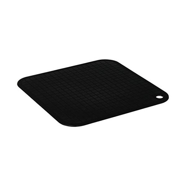 ブラック/長さ20.1 x 幅20.1 cm/KIB-604・PatternName:ソフトまな板・パッケージ個数:1・本体サイズ:20×20×0.2cm・本体:ポリプロピレン・熱可塑性エラストマー混合・生産国:日本・耐熱温度:90度