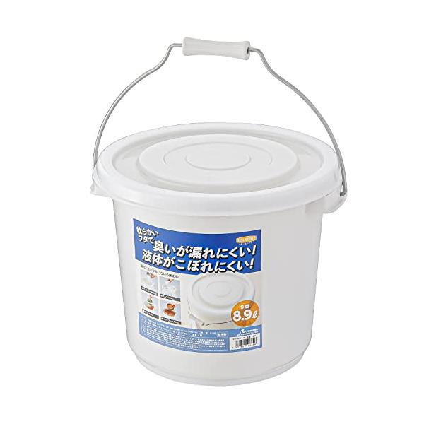 シールデザイングレー/9型 (8.9L)/GBED002・Size:9型 (8.9L)・パッケージ個数:1・幅26.5×奥行29×高さ21.5cm・材質:本体・持ち手/PP、フタ/PE、金具/鋼・グレー・容量 6.5L・原産国:日本