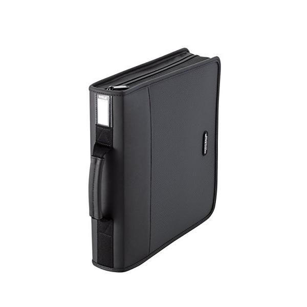 160枚入ブラック/160枚収納/CCD-SS160BK・Size:160枚収納・パッケージ個数:1・本棚や机周りに縦置きもできる自立タイプ。大量のCD/DVDをコンパクトに収納できるファスナーケース。・材質:本体:PP・PVC、ディスク収...