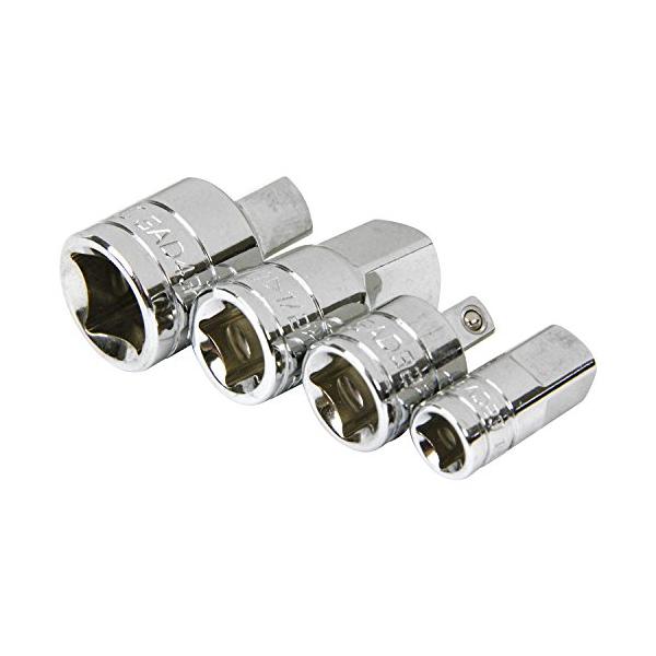 4種セット-/9.2 x 10.2 x 2.5 cm/SSA-4S・Style:4種セット・パッケージ個数:1・用途:差込角の異なるソケットとハンドルの接続・入数:4種類セット・セット内容:6.35mm(1/4インチ)→9.5mm(3/8イ...