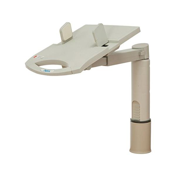 モデルBクリーム/幅206×奥行355×高さ470ｍｍ/TS7053・パッケージ個数:1・高さ48mmUP 5段トレイが置ける (机からスタンドまで最大283mm)・ベース回転範囲360℃・クランプ固定方式・電話台傾斜角度は3段階・電話台の...