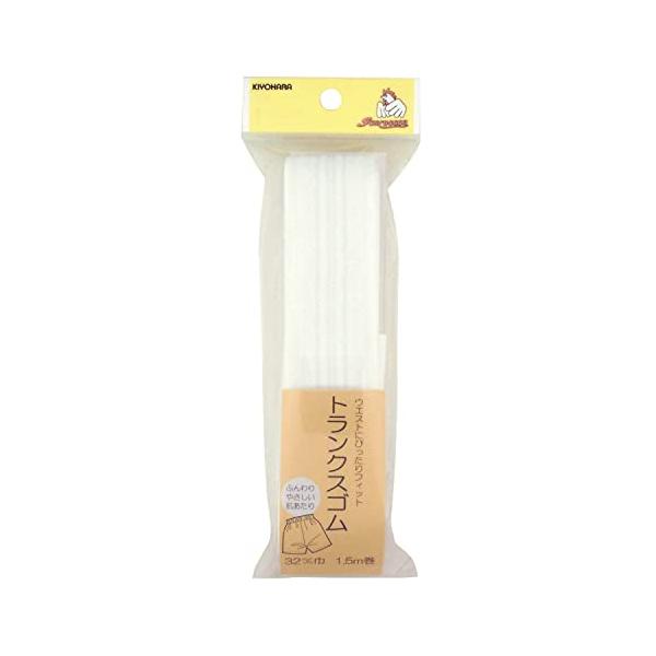 ホワイト/Pack of 1/SUN40-89 1.5m・Size:Pack of 1・パッケージ個数:1・ウエストにフィットする、トランクスゴムの白色です。・商品本体サイズ:幅約32mm×長さ約1.5m・入数:約1.5m(1本)・素材:ポ...