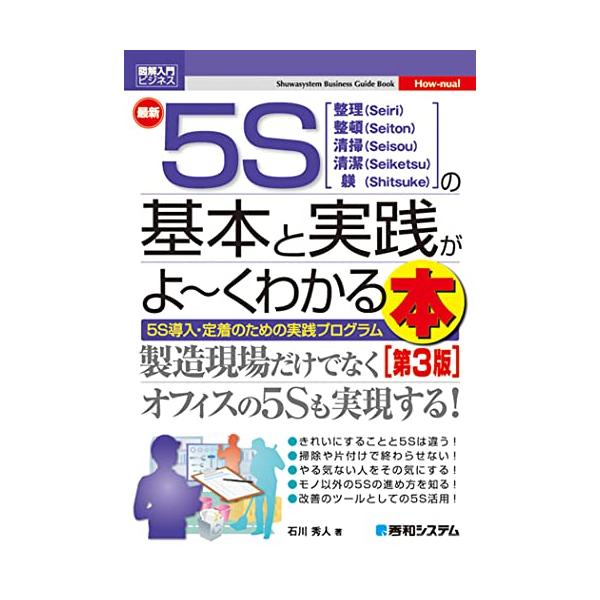 整理(Seiri)整頓(Seiton)清掃(Seisou)清潔(Seiketsu)躾(Shitsuke)―5S導入・定着のための実践プログラム。製造現場だけでなく事務、仕事の5Sも実現