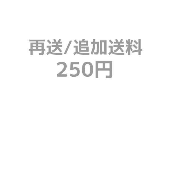 こちらは商品が住所不備などで返送されてきた方へ再送する為の、「再送料金」のページです。再梱包料などがかかりますので￥２5０を頂戴致します。返送される例：・転居などで配送できなかった場合・お届け先ご住所が不完全のため配送できなかった場合・不在...