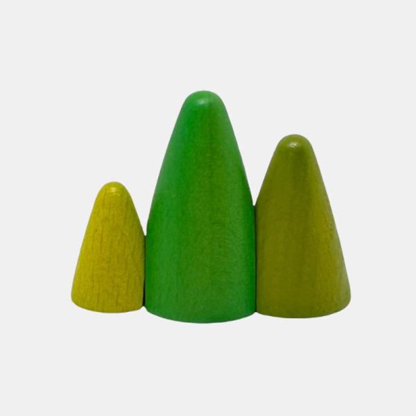 背丈の違う山が連なったオブジェ。別売の【wooderful life DIYオルゴール 回転ベース】にお好みのレイアウトで接着してオリジナルオルゴールを作ることができます。あなただけの組み合わせでお気に入りのオルゴールに。追加でメッセージプ...