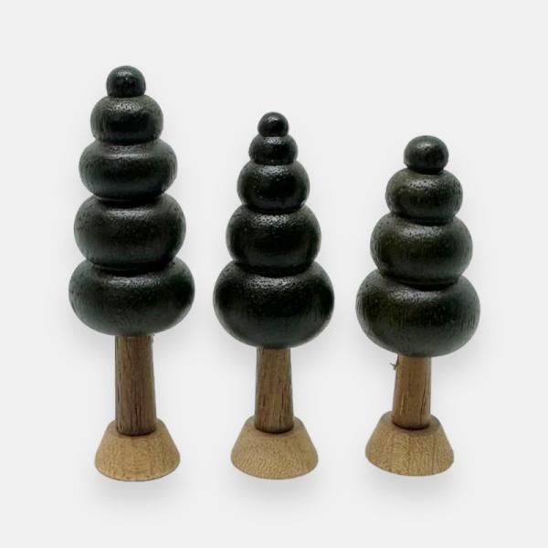 高さ違いの森の木３本。別売の【wooderful life DIYオルゴール 回転ベース】にお好みのレイアウトで接着してオリジナルオルゴールを作ることができます。あなただけの組み合わせでお気に入りのオルゴールに。追加でメッセージプレート（別...