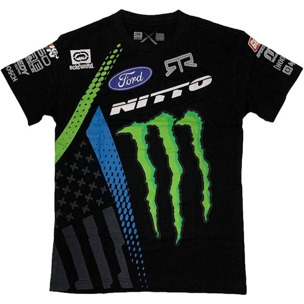 言わずと知れたエナジー系ドリンク"MONSTER NENRGY"！ モータースポーツのスポンサーとしても有名です。 レーシングチームチームのロゴが散りばめられたオシャレなアイテムです。素材：100%コットンサイズS/総丈：68cm/身幅：4...