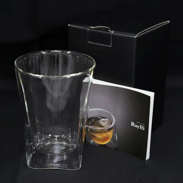 レイエス ダブルウォールグラス RDS-002 300ml 耐熱ガラス 二重構造 ロックグラス 正規箱付 中古 / 11738 HMRE