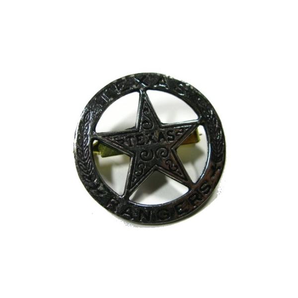 テキサスレンジャー 保安官バッジ TEXAS RANGERS （102） ローンレンジャー！？　西部劇のコスプレなどに！ＤＥＮＩＸ（海外製品）西部劇でおなじみ！保安官のバッジです金属製ピンバッジ※写真のライターはサイズ比較用なので付属しません