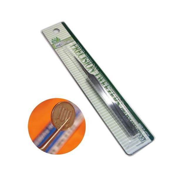 ステンレス製　特殊・精密GG ピンセット　精密作業 デコりなどに♪ (F-103) ミネシマミネシマ（Ｆ−１０３）細かい作業に最適なピンセットですステンレス製先端が尖ってますので、取り扱いにはご注意下さい※写真の１００円玉は比較対照用なので...