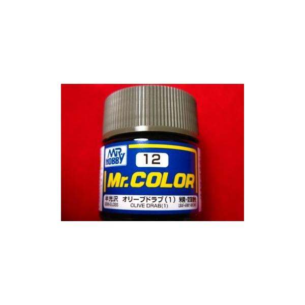 Mr.カラー （12) オリーブドラブ (1) 米陸・空軍機他 半光沢 [油性塗料]　GSIクレオスGSIクレオス Mr.カラー合成樹脂（アクリル）塗料正味量＝１０ｍｌ塗り面積＝０．１１平方メートル（３回塗り）プラモ、模型、工作他幅広く塗装...