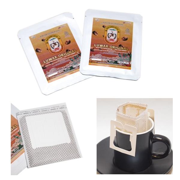 パック・シャヘッド PAK SAHID COFFEE原産国：インドネシア (スマトラ島)品種：ロブスタ種内容量：約10gSELECTED COFFEE BEANS-FULL RED CHERRYコーヒー好きには有名なコピ・ルアックジャコウネ...