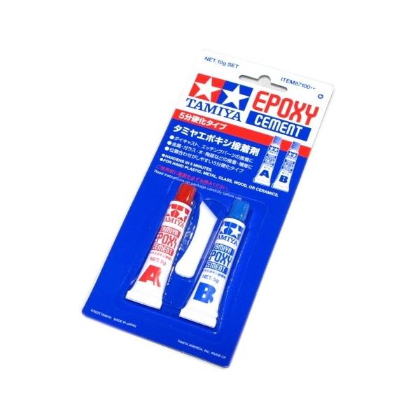 タミヤ製２剤混合タイプ、強力接着剤NET:10g セット約5分での硬化となります模型に限らず、アクセサリー細工などにも活躍無駄にならない丁度良い容量です用途:金属・ガラス・木・陶器・プラスチックなど※パッケージデザインが写真と異なる場合があります