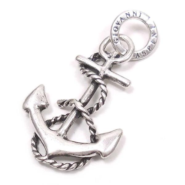 イタリアのシルバーアイテムメーカー：ジョバンニ・ラスピーニによる、錨の銀製クラシカルチャームです。ロープが巻きついたデザインがかっこいい！チャームとしてだけでなく、ペンダントやストラップ、キーホルダーなどとしてもお使い下さい！「GIOVAN...