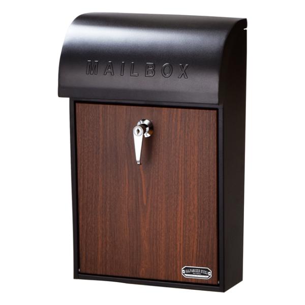 木目を生かした住宅にピッタリな壁掛けポスト。■材質：ガルバリウム鋼板■サイズ：本体：幅285mm×奥行き155mm×高さ455mm投函口：幅260mm×高さ45mm取出し口：幅240mm×高さ280mm■取り付けビス付き■キーロック式※別売...