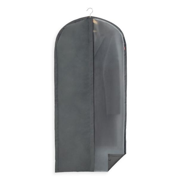 洋服カバー 衣類カバー クロージングカバー M ダークグレー クリア Rayen レイエン マチ付き 半透明 衣類が見える 衣類ケア 服 通気性 アントレスクエア