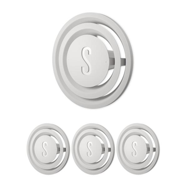 ピンで留めるだけ…お使いのデバイスに装着しお部屋に香りを漂わせます。4個セット。開封後約21日間香りが持続します。フレグランスピンは、一定期間（数週間）使用するとサイズが小さくなります。 推奨保管温度:16℃〜26℃。【サイズ】W4.2xD...