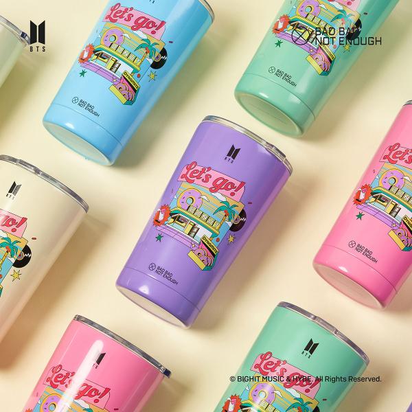 世界的大ヒットシングル BTS「Dynamite」のミュージックビデオの世界観を再現したタンブラー。BTSと韓国のブランド Bad Bad Not Enough のコラボアイテムです。ARMYなら何度も見返したミュージックビデオの、あのドー...