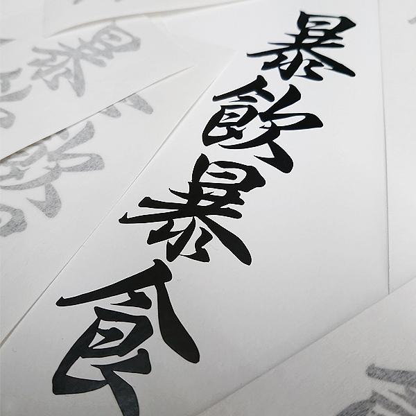 商品番号：002-00109-00064-BLKサイズ：縦16cm×横4cmカラー：ブラック素材：塩化ビニル系樹脂表面仕上：半ツヤ裏面：両面同色 耐候性：3ヶ月〜3年粘着剤：アクリル系強粘着製造：日本製文字部分だけが残る装飾用カッティングシ...