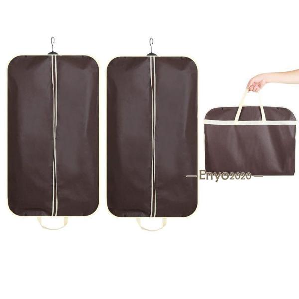 スーツカバー 持ち運び便利 3枚セット 洋服カバー スーツ収納バッグ クローゼット 衣類収納カバー コートカバー 手提げス