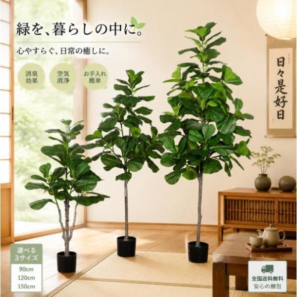 品番N．【NL-Z-41-02】リアルフェイクグリーン（ウンベラータ・大型鉢植え・水やり不要）本物さながらのリアルフェイクグリーンで癒しの空間をリアルな葉の質感が魅力のフェイクグリーンです。ウンベラータや琴葉榕などの大型鉢植えタイプで、室内...