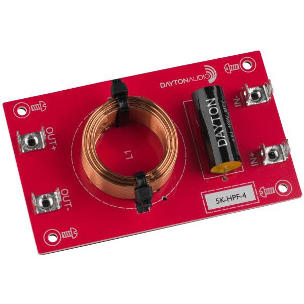 Dayton Audio 5k-HPF-4 ハイパス フィルター（5,000 Hz：12 dB/Oct）表示価格は「１個」のお値段です。Dayton Audioの高性能ハイパス・フィルターは、日本でも人気の高いDayton Audio製のフ...