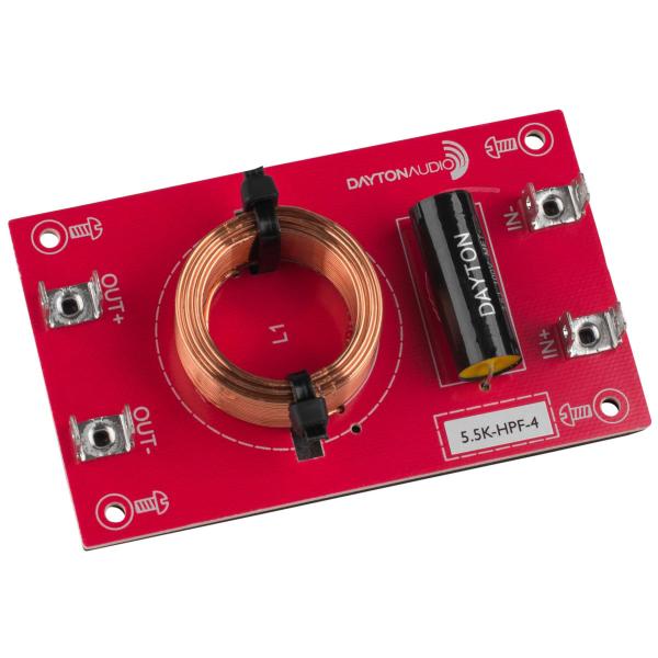 Dayton Audio 5.5k-HPF-4 ハイパス フィルター（5,500 Hz：12 dB/Oct）表示価格は「１個」のお値段です。Dayton Audioの高性能ハイパス・フィルターは、日本でも人気の高いDayton Audio製...
