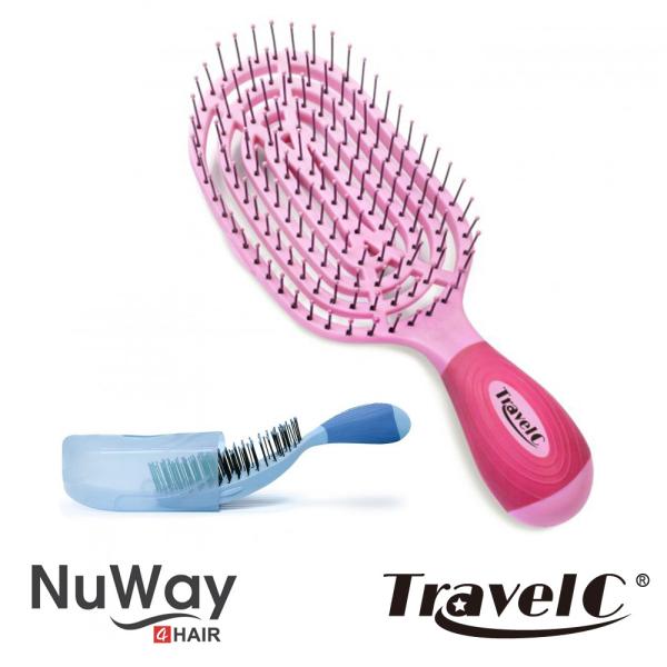 NuWay4HairTravelCブルー NTC-BLグリーン NTC-GNピンク NTC-PKニューウェイフォーヘアいつでもどこでも簡単スタイリングTravelCは、NuWay4hairのブラッシングが“いつでも”、“どこでも”使えます！...