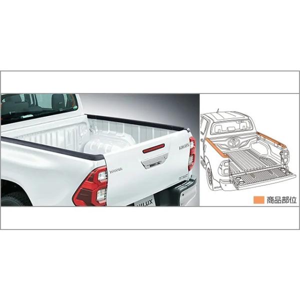 ■適合年式年式：R2年8月〜■適合型式3DF-GUN125■グレード全グレード※ソフトトノカバー付車には装着不可。■商品詳細サイズ：L1,645×W136×H58重量：0.3kg材質：樹脂荷台サイド上面の傷つきを防止します。●純正オプション...