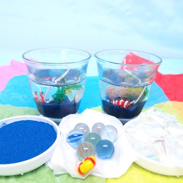 イベント会場に明るい灯をともそう！透明感いっぱいの素敵なオリジナルキャンドルが、簡単に作れます。テーブルの上のちっちゃなアクアワールド。ジェルの中にお気に入りの小物や思い出をちりばめてポッと灯をともせば、心安らぐゆったりとした時間があなたを...