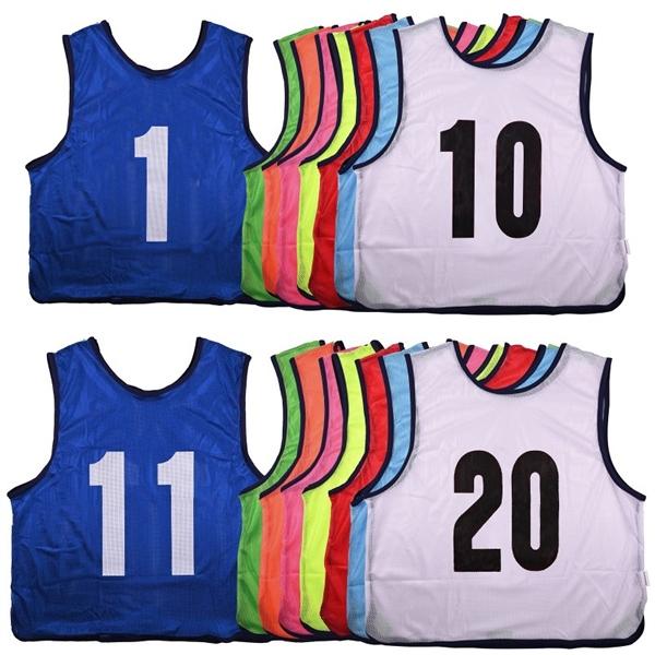 一般用フリーサイズの番号入りメッシュビブスです。1〜20までのお好きな数字をご用意します。ご注文時に、備考欄へご希望の番号を記入して下さい。【仕様】サイズ／幅55cm×丈60cm素材／ポリエステルメッシュ重量／55g【備考】掲載写真の明度や...