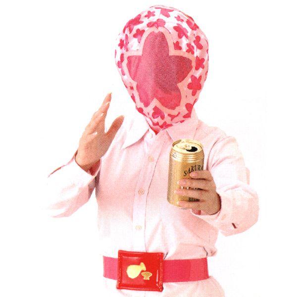 【仕様】男女兼用素材／ポリエステル、ビニールレザー、ウレタン【セット内容】マスク、ベルト※衣服や缶は、商品に含まれません。マスク・キャップ・帽子簡単・ちょっと変身・仮装・変装・小道具・仕込み・小物