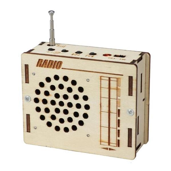 工具不要で実際に音が鳴る！木製ラジオ製作キットです。おしゃれな木製デザインだから、完成後はインテリアとしても！お子様向けの工作キットとして・・・大人が作ってお子様へおもちゃのプレゼントとして・・・手作り作品は、素敵な思い出もつくります。【仕...