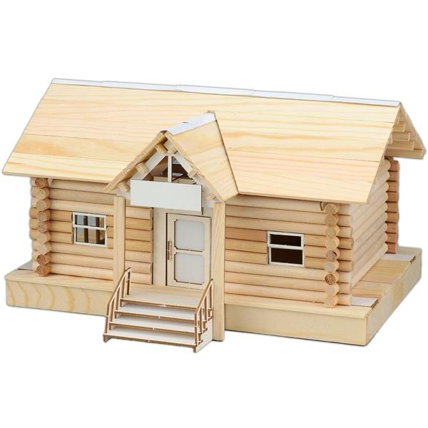 本格的なミニチュアサイズのログハウスがつくれる！木製ログハウス組立キットです。おしゃれな木製デザインだから、完成後はインテリアとしても！お子様向けの工作キットとして・・・大人が作ってお子様へおもちゃのプレゼントとして・・・手作り作品は、素敵...