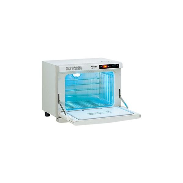 タイジ ホットキャビ型式：HC-10UVe寸法：幅350mm × 奥行275mm × 高さ290mm送料：無料 (メーカーより)直送保証：メーカー保証付　※殺菌灯付きモデル・おしぼり約50本
