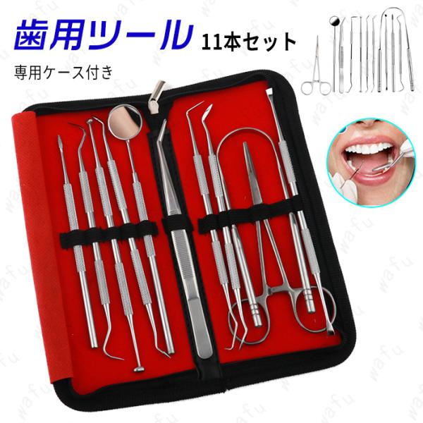 ★ご覧頂き有難うございます。■【商品説明】●ステンレス製歯用ツール、初心者向けセット。自宅で本格汚れ除去、充実の11点セット。●口内ケアを手軽に 食べかす、歯石、歯垢、虫歯、色素沈着に。本格的な口内ケアを。●人体工学 ツールの先端が鋭いので...