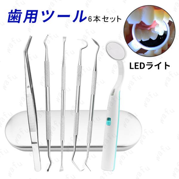 ★ご覧頂き有難うございます。■【商品説明】●6本セット 歯石や汚れを簡単チェック＆ケア！専用ケース付き! !●※手軽に 本格デンタルケアができます。●※きっちり収まるので、安全かつ清潔に収納することができます。■【セット内容】●鎌型スケーラ...