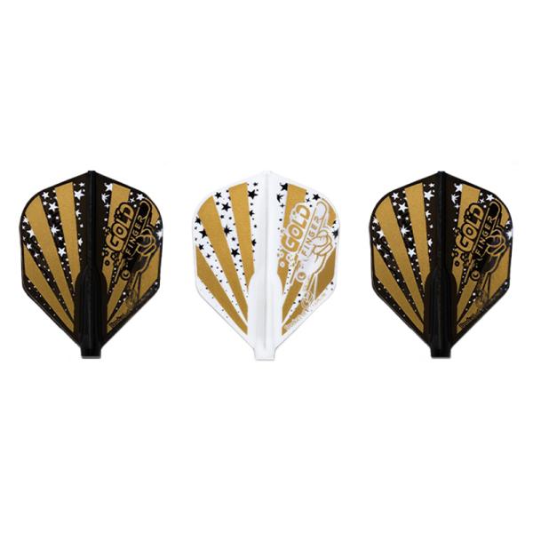 【発売日：2023年07月28日】COSMO DARTSプレーヤーHarith Lim選手の5thモデルフライトです。裏と表で異なるデザインを楽しめます。形状：シェイプ規格：フィットフライトエアー1set 3枚入り