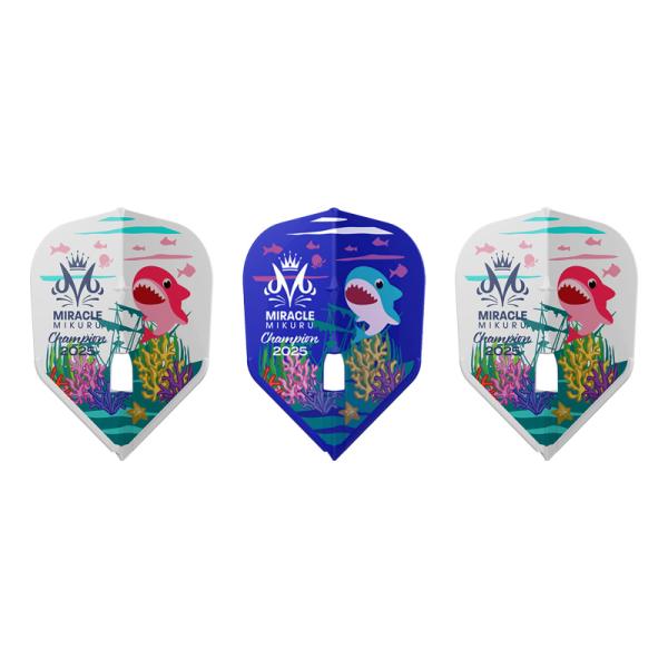 SOFT DARTS PROFESSIONAL TOUR JAPAN LADIES 2025年間チャンピオンの村松未来選手のフライト、KRYSTALONEが発売！未来選手といえばこの曲。サメをモチーフにした可愛いデザインです！フライトはPR...