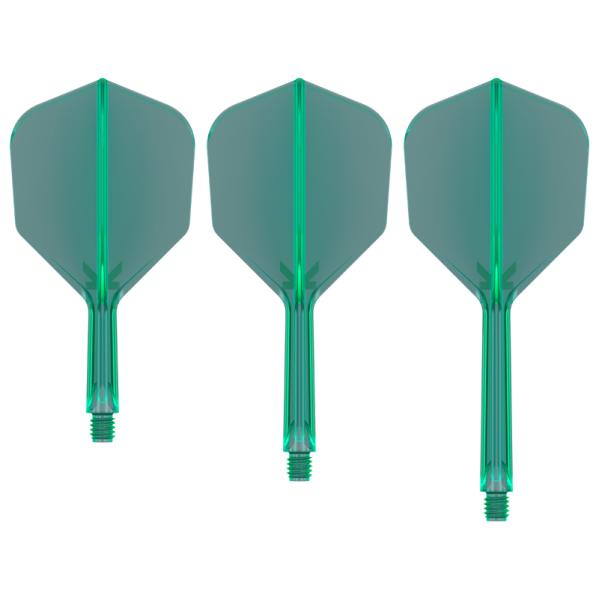 特許取得済みの『ツイストシステム』を採用した高性能オールインワン型フライト＆シャフトシステム軽さ、硬さ、柔らかさを兼ね備えたKフライトシステムは、K FLEX SHAPE 26mm で1.41g と非常に軽量シャフト部分は、他のダーツがヒッ...