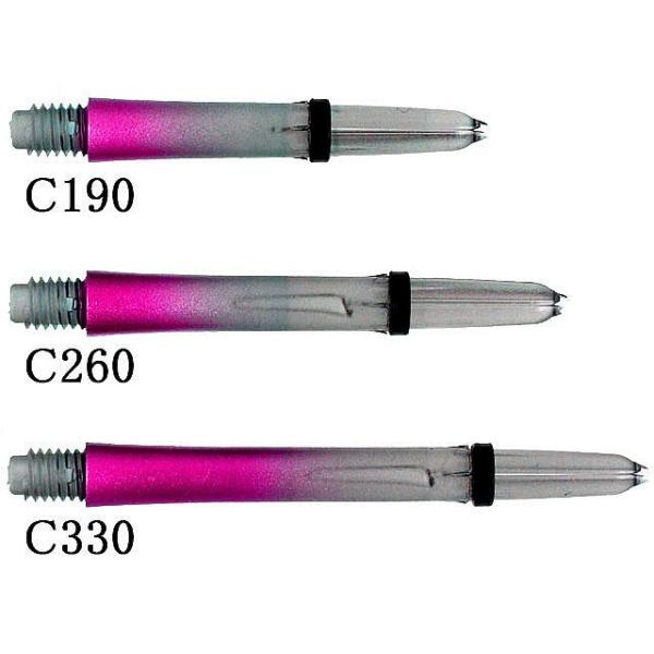 ■3本入り(Lリング付)●純国産シャフト。フライトとの隙間をなくし、ティップをすべりこませ圧倒的な弾かれづらさを実現。業種：シャフト 　 LARO グラデーション（ラロー グラデーション）メーカー：L-styleモデル：カラーモデル