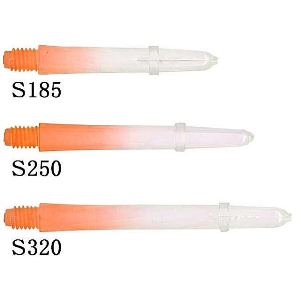 ■3本入り(Lリング付)●純国産シャフトフライトとの隙間をなくし、ティップをすべりこませ圧倒的な弾かれづらさを実現※商品により染まり具合にばらつきがございますので予めご了承の上、ご購入下さい業　種：シャフト ] LARO グラデーション（ラ...