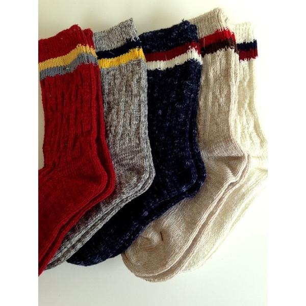 MAUNA KEA (マウナケア）センターケーブル　ラインソックス　　MAUNA KEA靴下の生産量日本一を誇る奈良県広陵町で生産されているMAUNA KEAその中でも日本国内にはほとんど残っていない希少な編み機を使い、ゆっくりと生産されて...