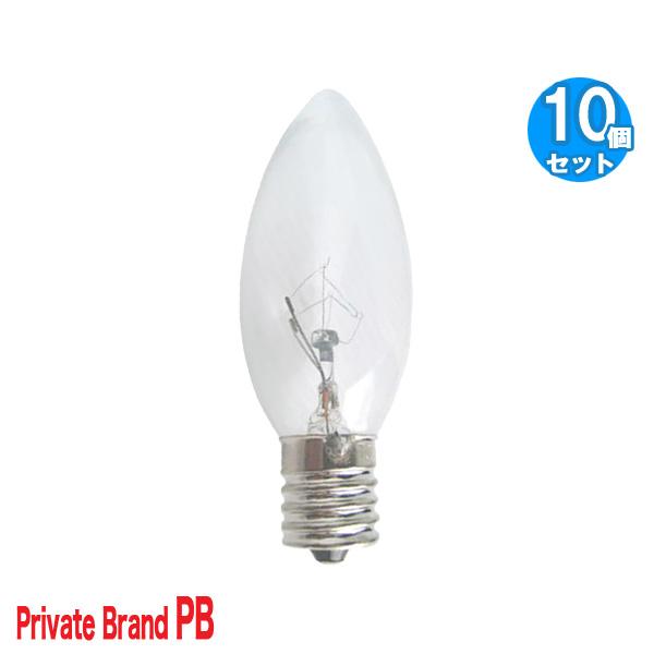 10個セット 送料無料！Private Brand PBシャンデリア球 クリア / 特殊電球■スペック■品番：FC32C40E17JANコード：なし電球仕上げ：クリア定格消費電力：40W 40形定格電圧：100V口金：E17サイズ：32mm...