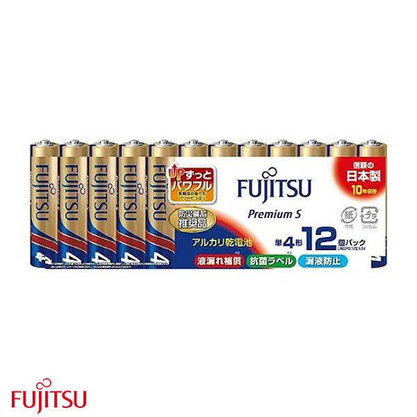 ●送料無料！富士通 FDKLR03PS(12S) アルカリ乾電池 単4形 1.5V 12本パックLR03PS PremiumSひとつ上の長持ち性能と大電流特性を両立させたアルカリ乾電池。すべての機器で高性能を発揮。■プレミアムS 特長■1....