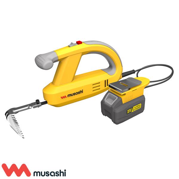 コードレスでフルわせて抜く！ワイド刃で除草力UP　ストロング18Vバッテリー搭載〇商品仕様【本体】●メーカー：ムサシ●品名：充電式除草バイブレーター18Vバッテリーホルダー型●品番：WE-770●JANコード：4954849477553●本...